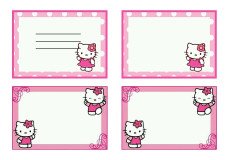 Etiquetas escolares de Hello Kitty [Editar, Imprimir, Descargar]