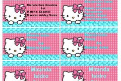 Etiquetas escolares de Hello Kitty [Editar, Imprimir, Descargar]